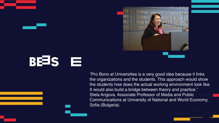 Interview to Stela Angova, from UNWE - BEESE Pro Bono Project